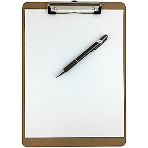 Trade Quest, Letter Size Clipboards, Low Profile Clip, Hardboard (Pack of 12)