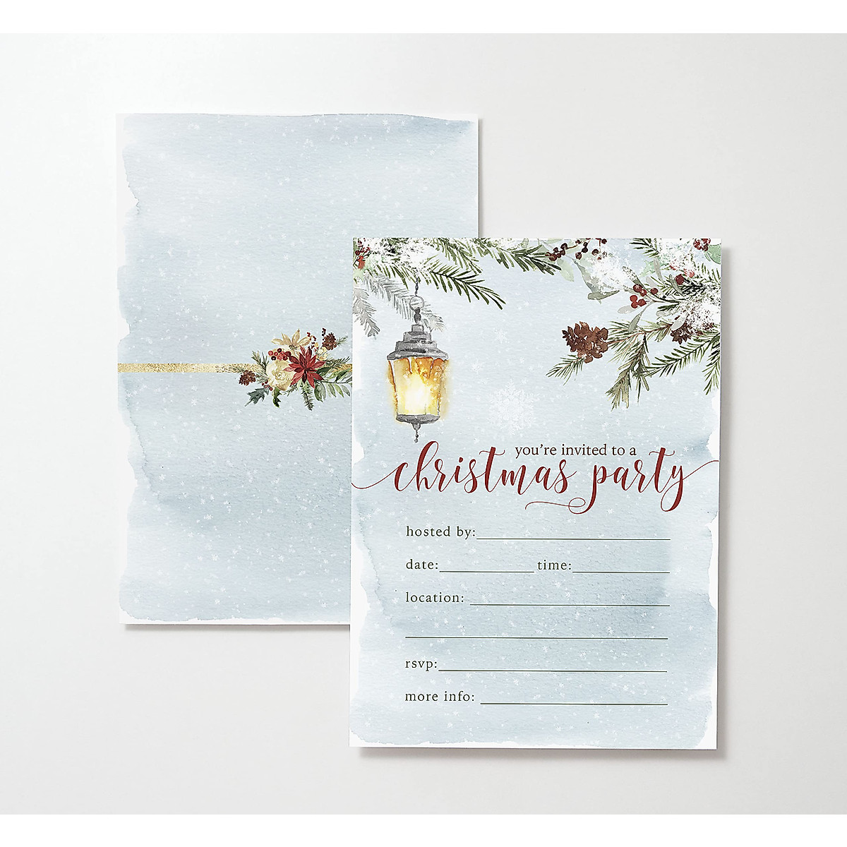 M Market On Mainstreet Evergreen Christmas Stationery: Invitations & Thank You Cards (Invitations w/Envelopes)