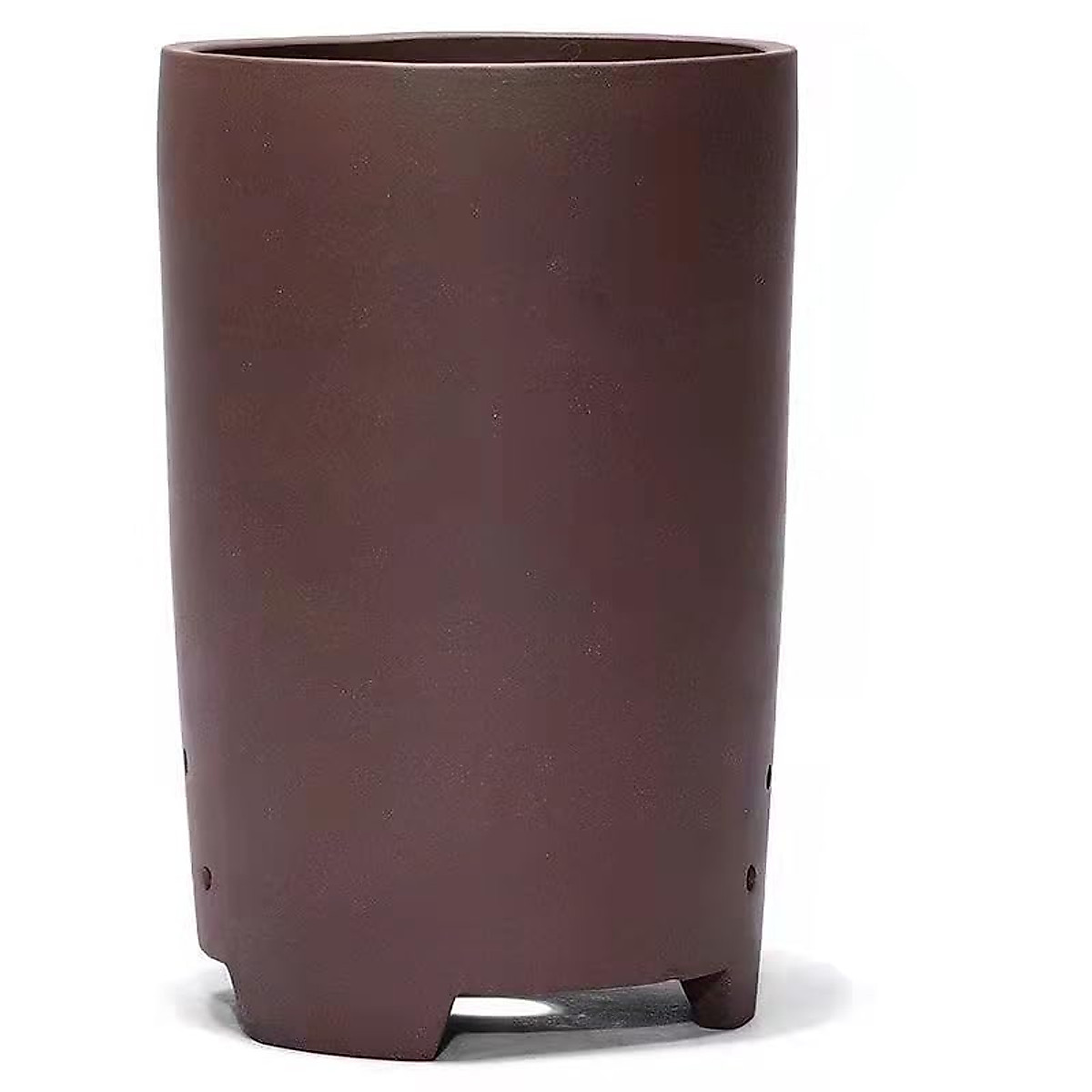 CYMUS Purple Sand Bonsai Pot Handmade high-Draw Tube Orchid Pot Simple Retro Breathable Pot zisha Planter 紫泥紫砂花盆