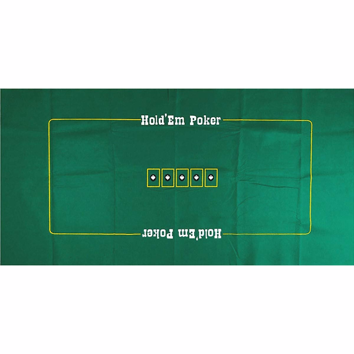 Cyber-Deals Craps & Texas Hold'em Poker Layout 2-Sided Reversible Premium Felt 6ft x 3ft with Authentic Las VegasNevada Casino Table-Played Dice & Cards, Plus Storage Pouch (Las Vegas Only)