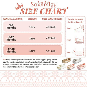 Sawimlgy Baby Girls Mary Jane Sequins Crown Flats PU Leather Wedding Party Princess Ballet Shoe Infant Rubber Sole Prewalker Toddler First Crib Shoes