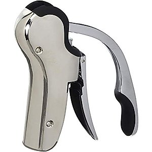 Stainless Steel Wine Opener Compact Vertical Corkscrew Wine Bottle Opener with Foil Cutter