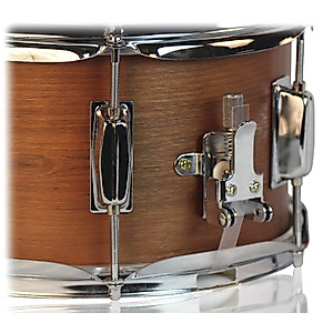 Popcorn Snare Drum by GRIFFIN | Soprano Firecracker 10" x 6" Poplar Wood Shell with Hickory PVC | Concert Percussion Musical Instrument with Drummers Kit Key & Deluxe Snare Strainer Throw Off Set