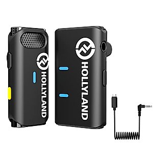Hollyland Lark M1(1TX+1RX) Bundle with 3.5mm TRS Male to USB Type C DSP Headphone Jack Audio Adapter Cable