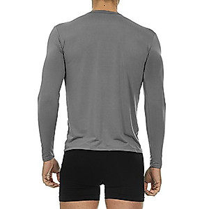 Thermajohn Thermal Shirts for Men Long Sleeve Thermal Compression Shirts for Men Base Layer Cold Weather (Grey, 2X-Large)