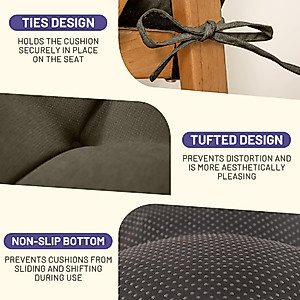 Outdoor Bench Cushion for Indoor/Outdoor Furniture - Thickened Non-Slip Custom Cushions for Piano, Window, Porch Swings, Dining Bench (48x18x4 Inch, Hemp Brown)