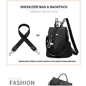 Shaelyka 3 Ways Small Lightweight Backpack Purse for Women, Anti-theft Backpack Purse, Water-resistant Travel Daypack