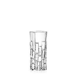 Barski Highball - Glass Tumbler - Set of 6 - Hiball Glasses - Crystal Glass - Beautiful Design - Drinking Tumblers - for Water, Juice, Wine, Beer and Cocktails - 11.6 oz Made in Europe