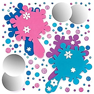 Baker Ross Snow Princess Mirror Kits, Arts and Crafts for Kids (Pack of 4), Assorted, (AT174)