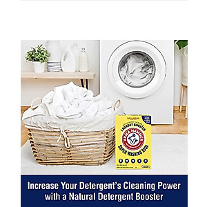 Arm & Hammer Natural Detergent Booster and freshener Super Washing Soda Detergent Booster & Household Cleaner, 55 oz