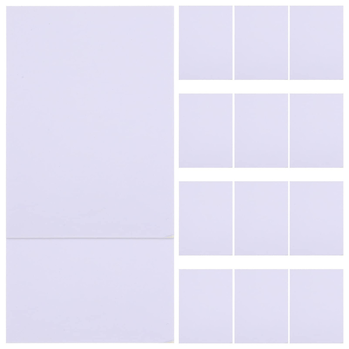EXCEART 20Pcs Photo Frame Paper pre-Cut Frame mat Photo Frame Matte core Bevel Cut Mattes Backing Board matboard Uncut Photo mats Photo Board mat Photo pad White Suite Nonporous