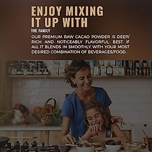 Cacao Powder Organic - 1 Pound - Unsweetened Premium Grade Superfood (Raw) - USDA & Vegan Certified - Perfect for Keto, Breakfast, Hot Chocolate, Baking & Ice Cream. (Cacao Powder (1 LB))