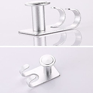 XUEBEI Razor Holder Shower Hook Stand (2 Pack) Self Adhesive Stick on Hook Heavy Duty Stainless Steel Phone Holder for Shower