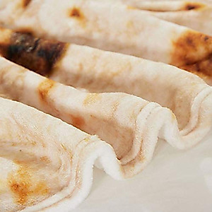 LAGHCAT Tortilla Blanket, Tortilla Throw Blanket Round for Adult and Kids, Easter Gift Flour Tortilla Blanket, Soft Flannel Taco Blanket for Everyone (Black and Yellow, 80 inches)