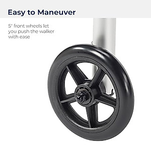 Drive Medical 10233 Clever Lite Foldable Rollator Walker, Gray