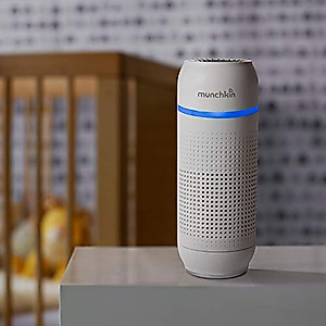 Munchkin® Portable Air Purifier, 4-Stage True HEPA Filtration System Eliminates 99.7% of Micro-Pollutants, White
