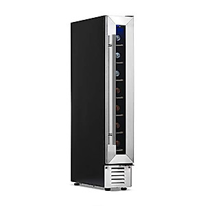 NewAir 6" Built-In 7 Bottle Wine Fridge, Stainless Steel