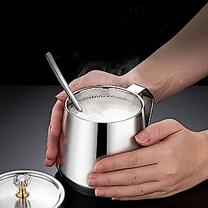 SANQIAHOME 14 Oz Classic Double Layer Anti Scalding Stainless Steel Mug, 2 Pieces/Set