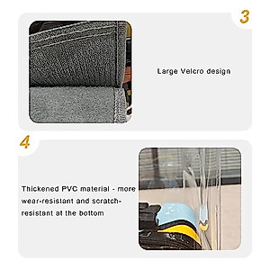 CYCFORCE Luggage Cover Set Clear PVC Luggage Cover & 2-in-one Luggage Strap Thickened Suitcase Cover 28 Inch Luggage Protector for Wheeled Suitcase (28-Inch)