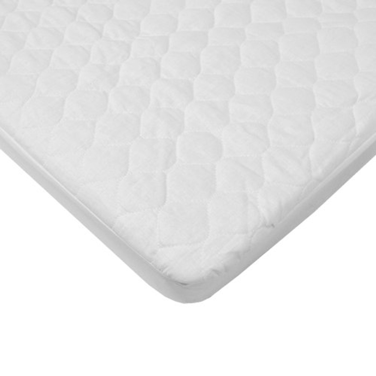 TL Care Waterproof Cradle/Bassinet Mattress Protector, Quilted Cotton Fitted Cradle/Bassinet Mattress Pad Cover, White, 36" x 18"