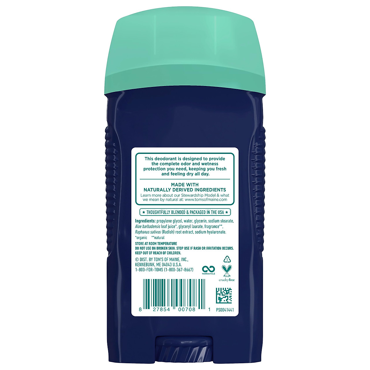 Tom's of Maine Complete Protection Aluminum-Free Natural Deodorant for Men, Sandalwood & Vanilla, 2.6 oz