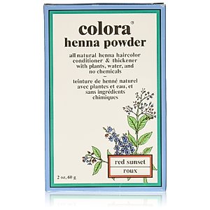 Colora Henna Powder Hair Color Red Sunset 2oz
