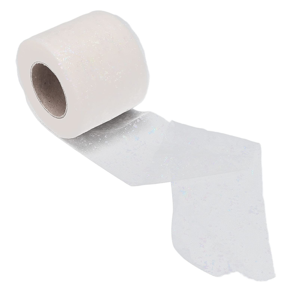 Tulle Fabric Roll, 25 Yards Glitter Tulle 6cm Width Sparkling Tulle Spool Ribbon Sequin Tulle Netting Fabric for Tutu Skirts Gift Wrap Bridal Decorations DIY Craft(Beige)