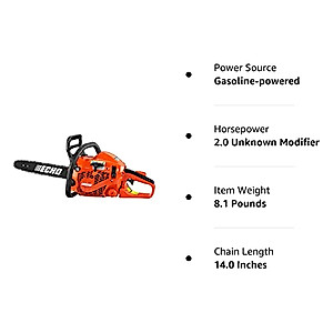 Chain Saw, Gas, 14 In. Bar, 30.5CC