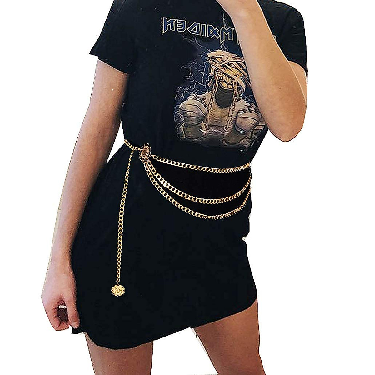 Chain Belts for Women Fashion Plus Size Waist Chain Belt Gold Silver Waist Belt Belly Chain Waist Belt Body Chain for Dress