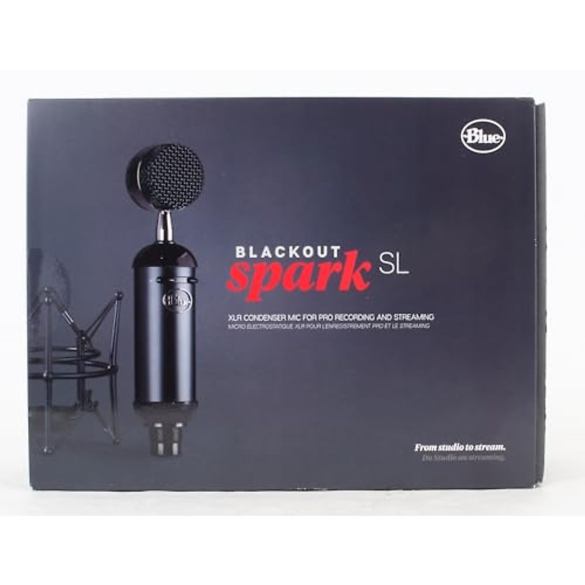 Blue Microphone Blackout Spark SL XLR Condenser Microphone Recording, Streaming, Podcasting, Gaming, Large-Diaphragm Cardioid Capsule, Shockmount and Protective Case