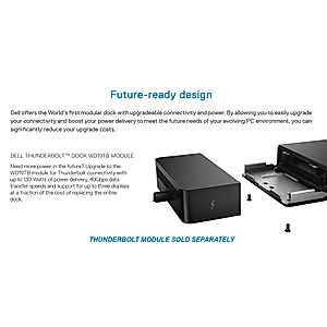 Dell WD19 130W Docking Station (with 90W Power Delivery) USB-C, HDMI, Dual DisplayPort, Black (Renewed)