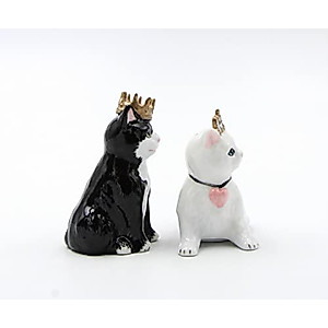 Cosmos Gifts 21031 Prince and Princess Cat Salt and Pepper Shaker