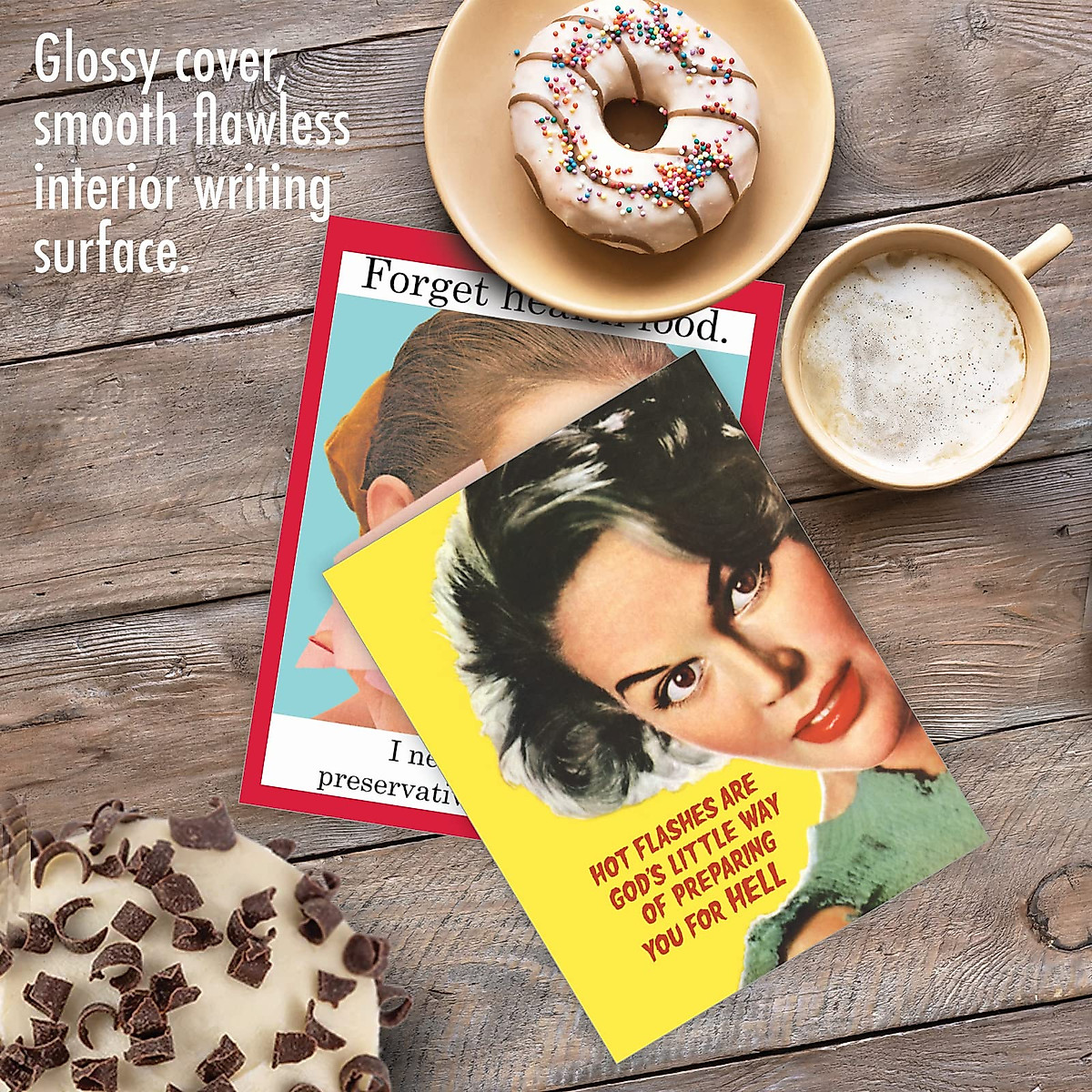 The Best Card Company - 10 Blank Funny Greeting Cards for Women (4 x 5.12 Inch) - Boxed All Occasion Assortment - Ageless Wisdom M6620OCB