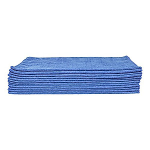 Eurow Utility Terry Weave 16 x 16in 240 GSM Microfiber Cleaning Towels 12-Pack