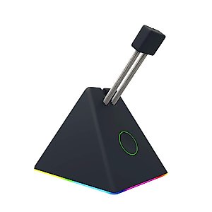 HOTLINEGAMES Mouse Bungee PC Gaming Mouse Cable Management Pro Cord Management System Fixer Holder for Esports FPS Game, with 4 LED Color Modes & RGB Gaming Mouse Cord Holder (4.0 RGB)