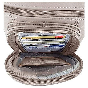 Leather Small Crossover Cross Body Bag Long Over the Shoulder Sling Women's Purses and Handbags Cellphone Purse (Beige Cross Body Bag)