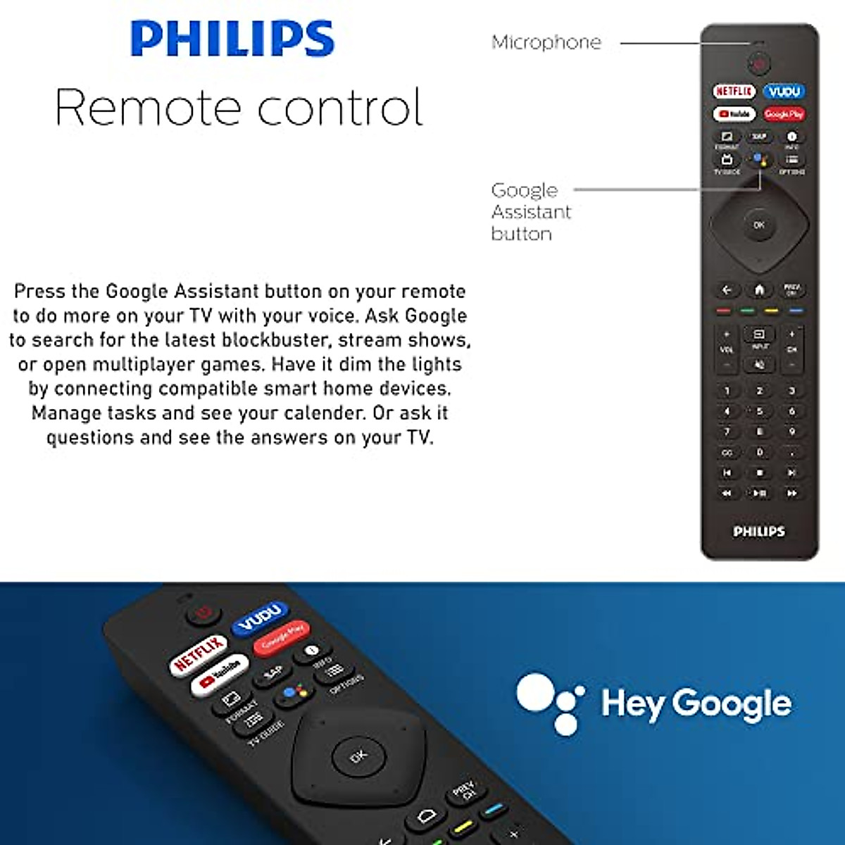 PHILIPS 50-Inch 4K UHD LED Android Smart TV with Voice Remote, HDR10, Google Assistant and Chromecast Built-in