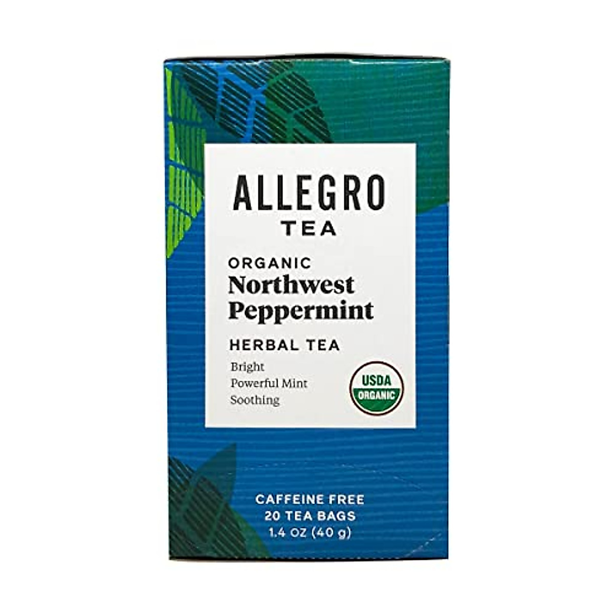Allegro Tea, Organic Northwest Peppermint Tea Bags, 20 ct