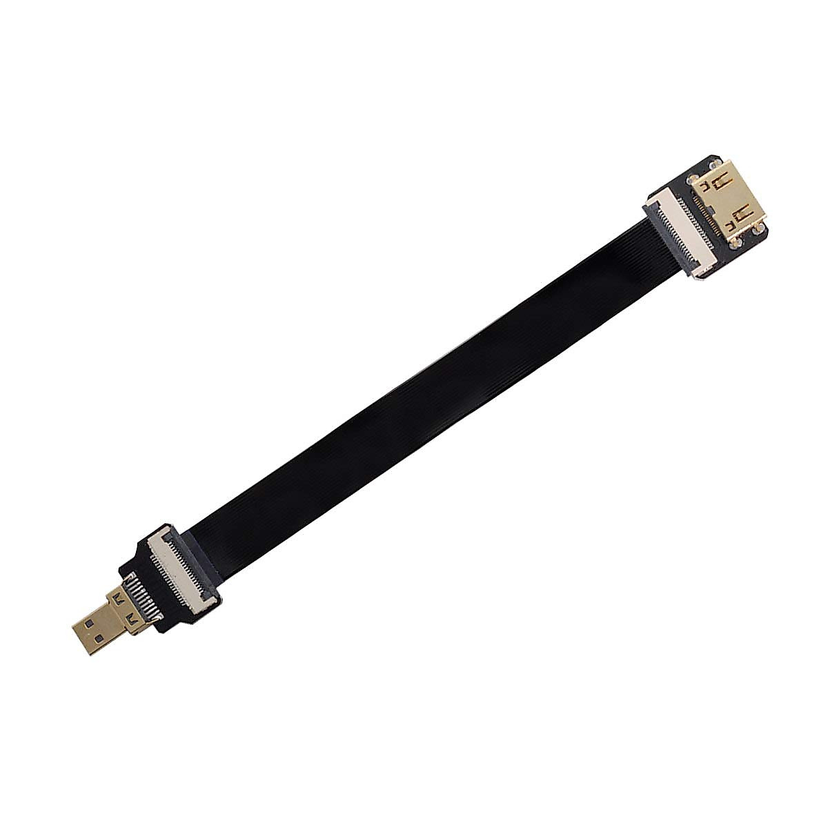 Xiwai CYFPV Mini HDMI Female to Micro HDMI Male Extension FPC Flat Cable 1080P for FPV HDTV Multicopter Aerial Photography (0.8M)