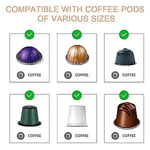 VOREN K Cup Holder| Adhesive Coffee Pod Holder Suitable to be Mounted Vertically or Horizontally on Walls or Under Cabinets | Coffee Pod Storage for Coffee Shop Desktop Office and Kitchen| White