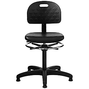 Safco Products 6680 Soft Tough Economy Workbench Chair (Optional arms sold separately), Black