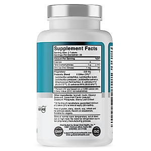 Oral Probiotics for Mouth Bad Breath Treatment for Adults: Dentist Formulated BLIS K12 M18 Advanced Oral Probiotics for Teeth and Gums, 60 Chewable Oral Health Probiotics Supplement Tablets (Mint 3pk)