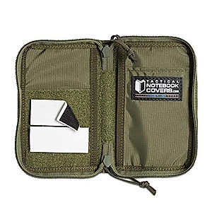 Field Notes 3x5 Notebook Cover System, with 4 Pleated Pen/Marker Slots, Zippered, Cordura Fabric (in Canadian Digital Camo)