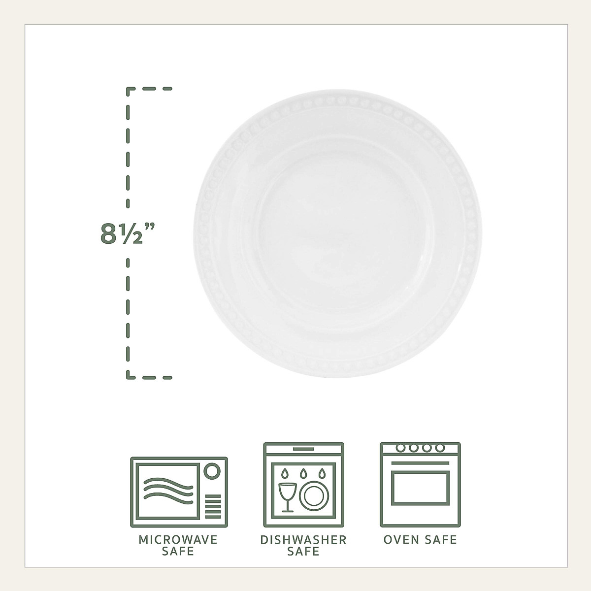 Everyday White 8.5 Inch Porcelain Salad Plates by Fitz and Floyd