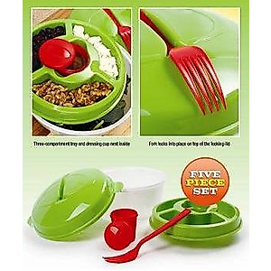 ClearMax All in One Salad 2 Go Container with Attachable Fork