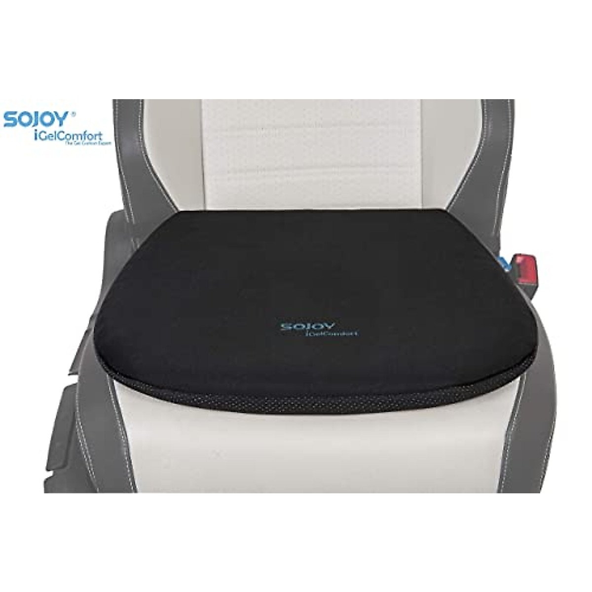 Sojoy Firm Coccyx Gel Seat Cushion- Orthopedic Memory Foam Chair Cushions for Home Kitchen Office Desk Car Truck Airplane (Black)