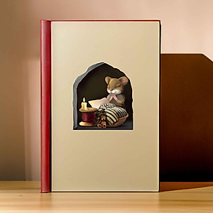 Mouse Reading Book, Wall Decor Sticker Decal, Kids Room, Classroom, Home, Bedroom, Bookcase, Book Lover, of Mice and Men, Children, Adorable, (Mouse Praying)