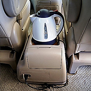 Fdit Portable Car Electric Kettle Road Trip Travel Cigarette Lighter DC12V/24V Heated Water Tea Coffee Kettle Auto Shut Off (1000ml (Kettle) (12V)