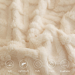 Levoo Fluffy Duvet Cover Queen Size Ultra Soft Fuzzy Duvet Cover 3 Pieces Shaggy Bedding Set Includes 1 Faux Fur Duvet Cover + 2 Fur Pillowcases No Comforter (Queen, Cream)