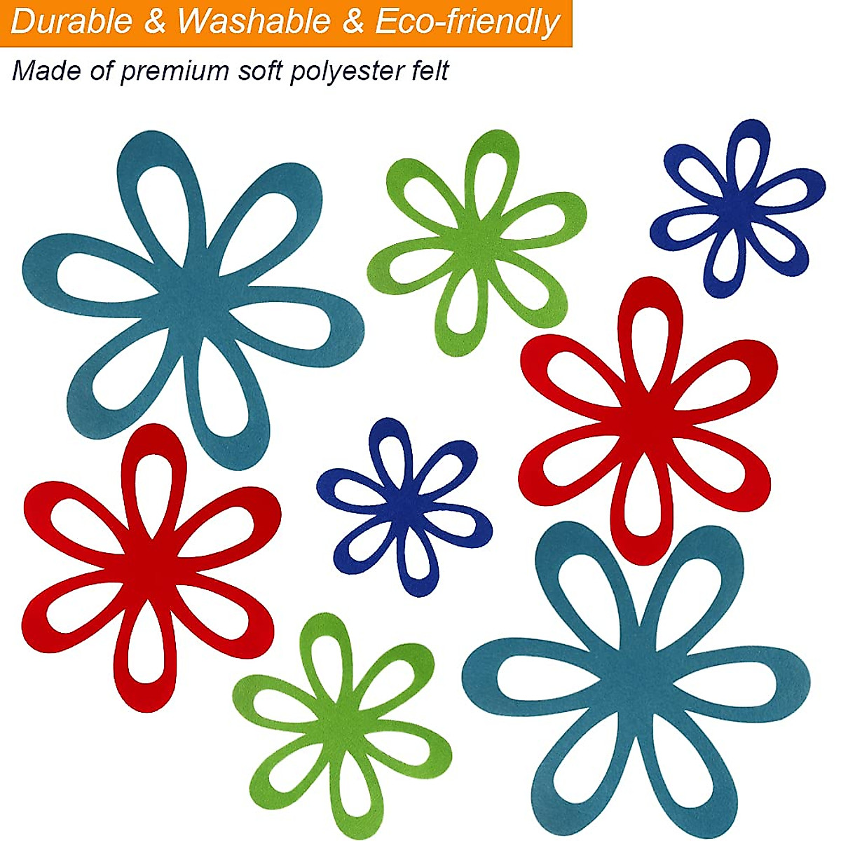 Felt Pan Separators, Set of 20 & 4 Different Sizes, Flower Glass Bowl Separators/Dish Separators Protectors/Pan Separator for Stacking and Protecting Glassware, Cookware and More